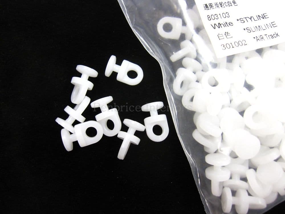 100 Uni glider Styleline slimline Air track curtain track gliders ...