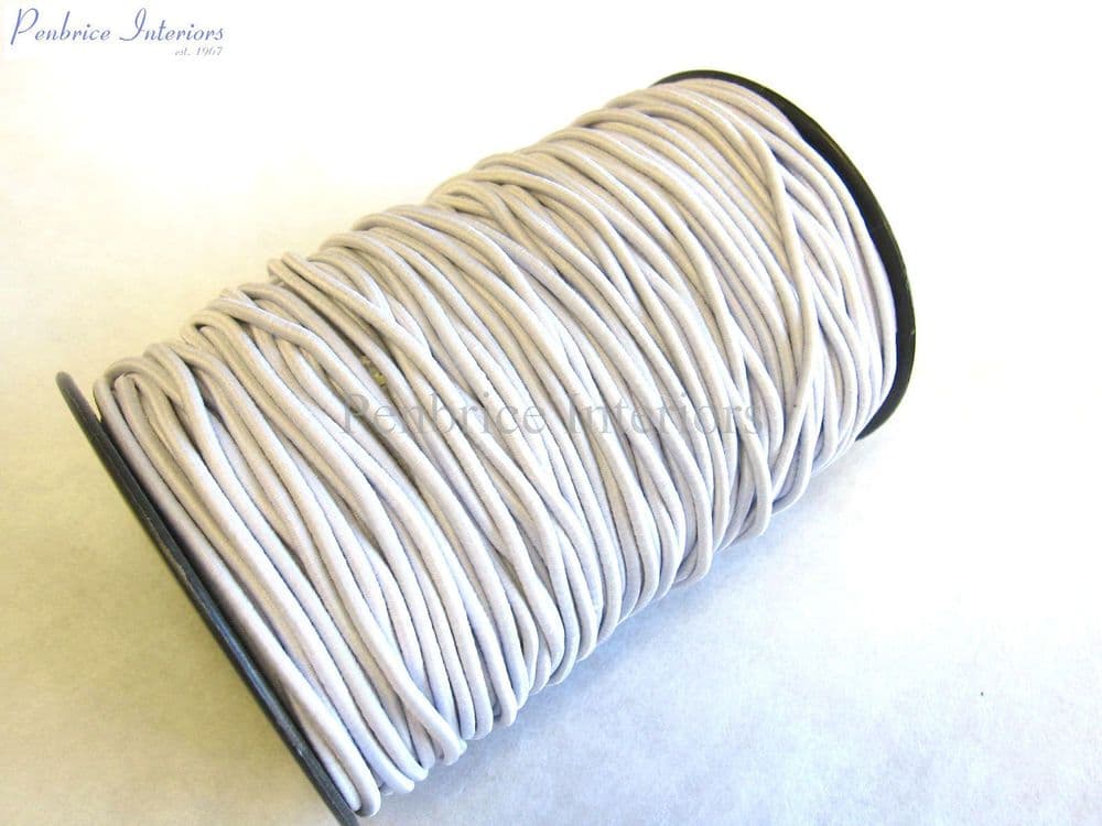 150mts of light grey 3mm bungee cord Elasticated string Shock cord ...