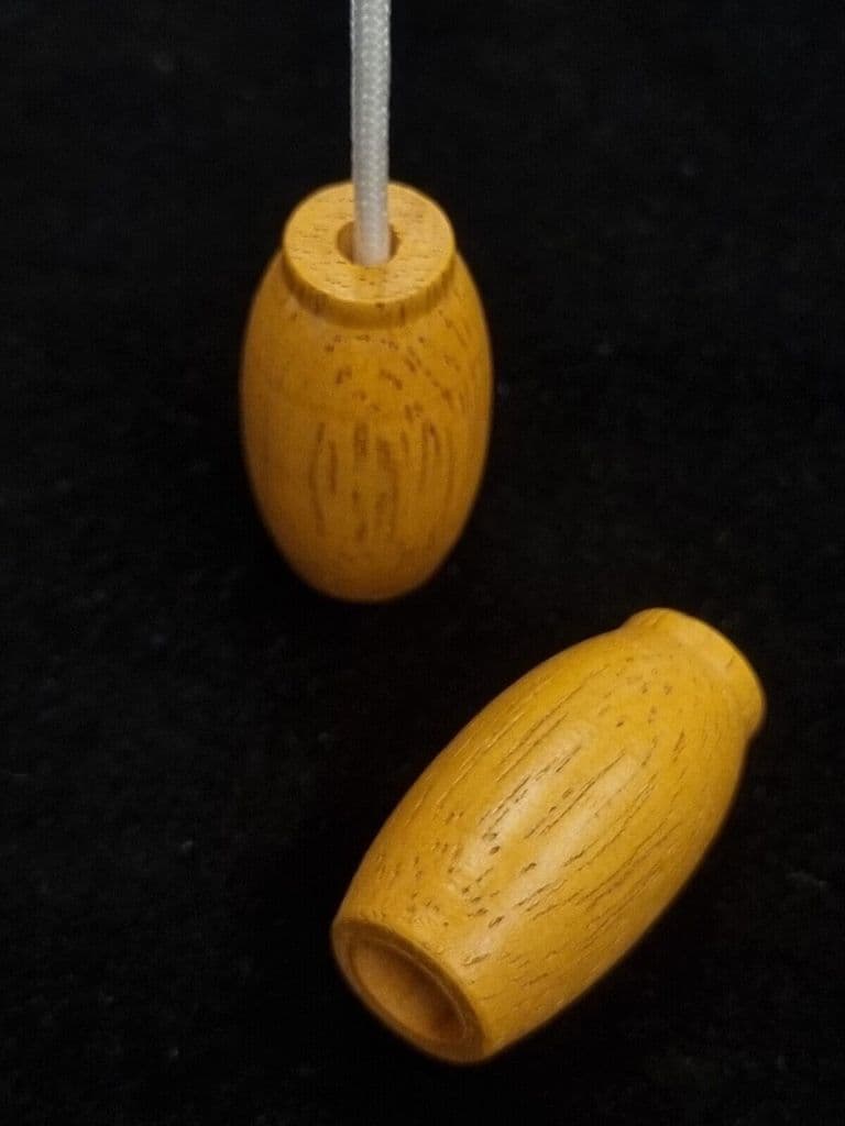 2 Small Wooden Blind Cord Pull Toggle Acorn 3cm