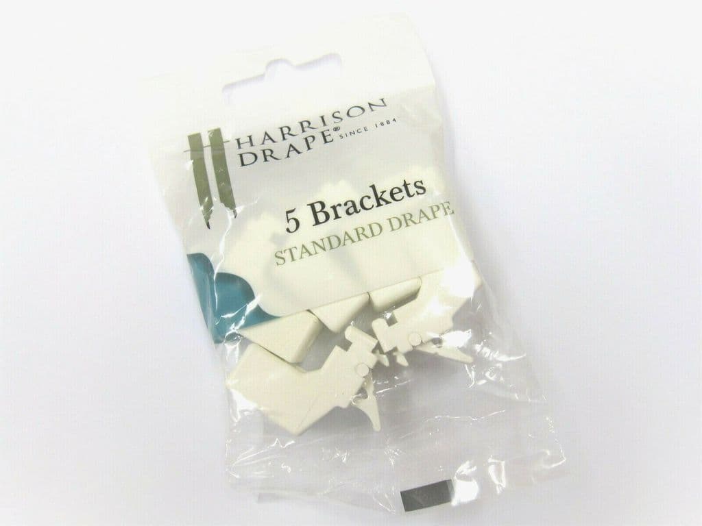 5 HARRISON DRAPE CURTAIN TRACK BRACKETS extra super standard rail ...