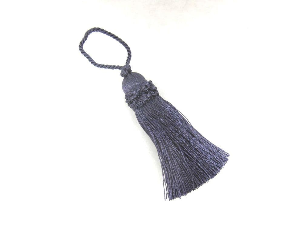 Blue purple key tassel - 10cm loop - Luxury blind cushion curtain ...