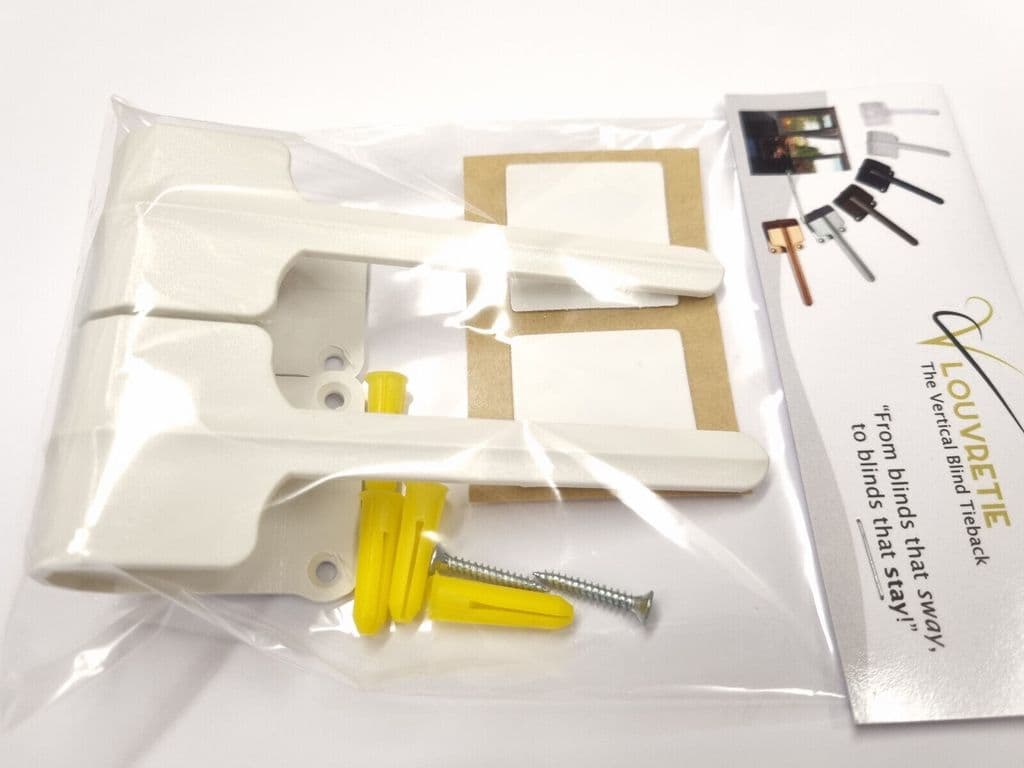 Vertical Blind Slat Tie Back Arms Pair Of White Vertical Blind Tiebacks ...