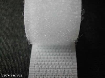 WHITE Hook & Loop touch and close 20mm TAPE FASTENING SEWING TAPES HOOK ...