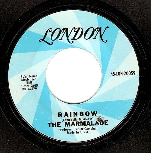 THE MARMALADE Rainbow Vinyl Record 7 Inch US London 1970