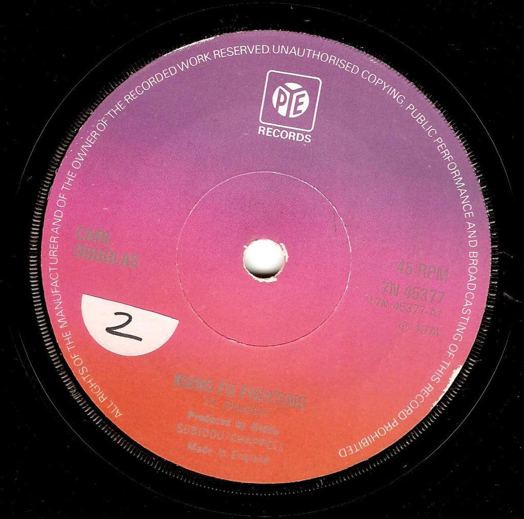 CARL DOUGLAS Kung Fu Fighting Vinyl Record 7 Inch Pye 1974