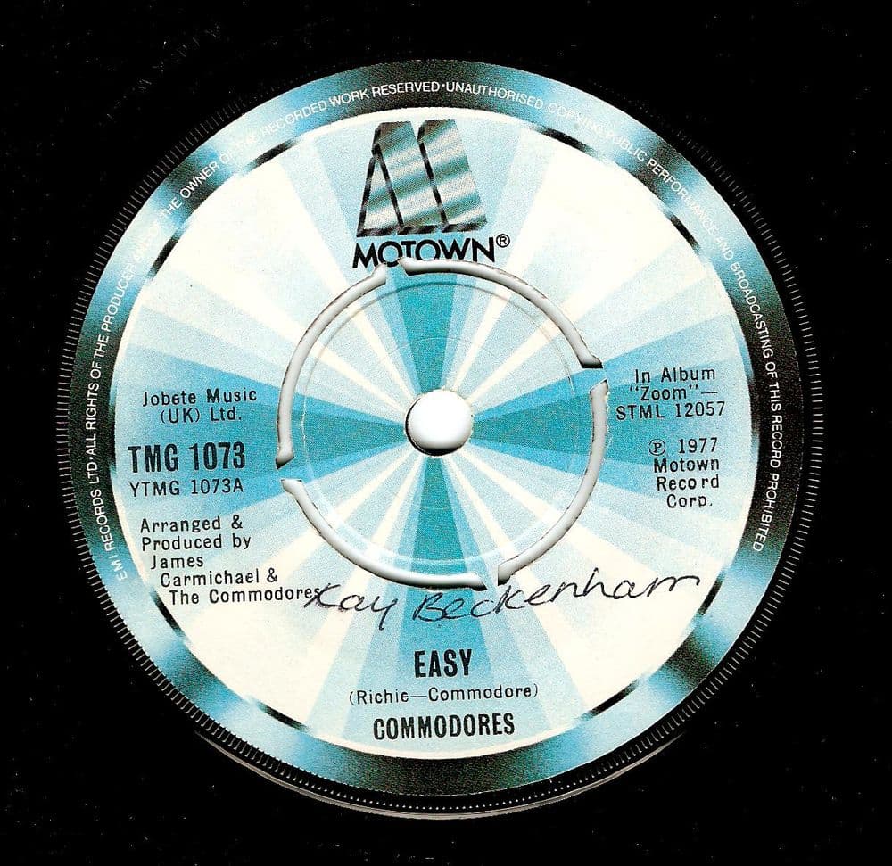 COMMODORES Easy Vinyl Record 7 Inch Motown 1977