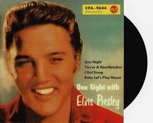 ELVIS PRESLEY One Night With Elvis Presley EP Vinyl Record 7 Inch RCA ...