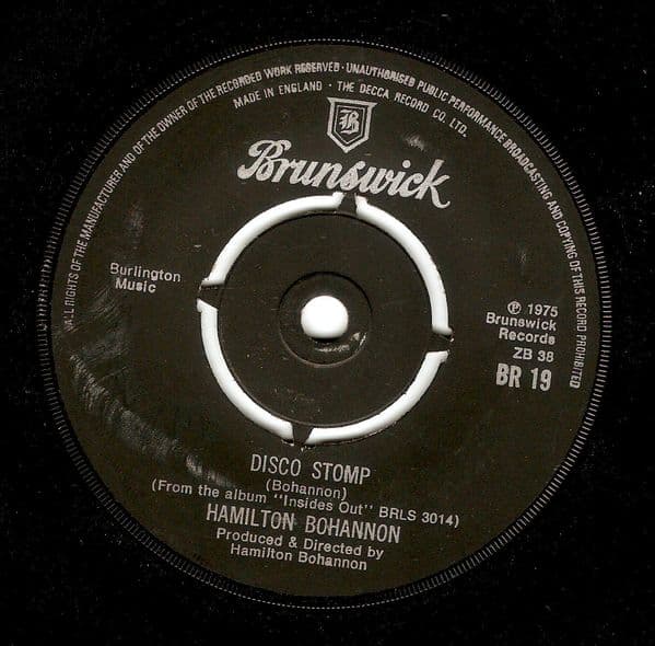 HAMILTON BOHANNON Disco Stomp Vinyl Record 7 Inch Brunswick 1975