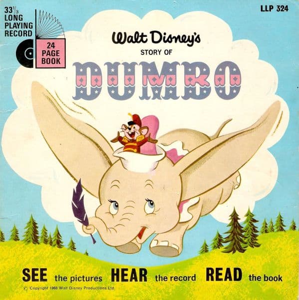 Story Of Dumbo Vinyl Record 7 Inch Disneyland 1968