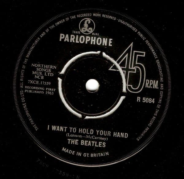 The Beatles I Want To Hold Your Hand Vinyl Record 7 Inch Parlophone 1963