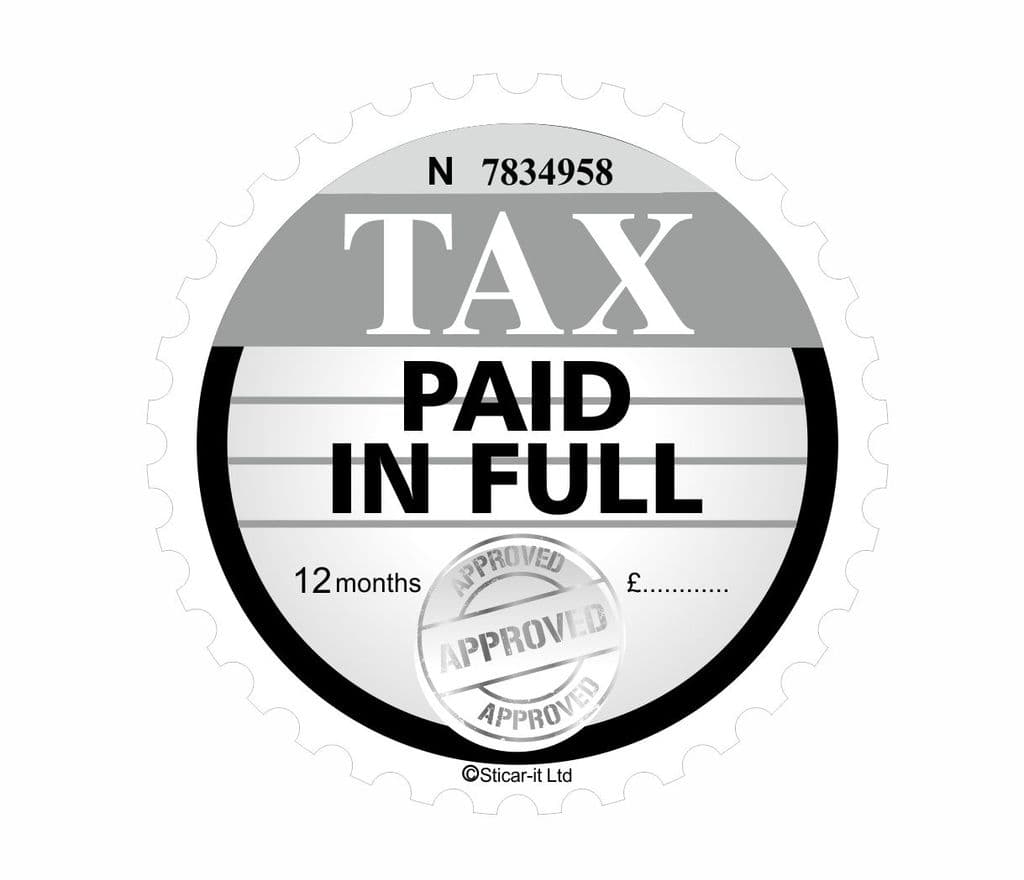 Funny GREY Retro TAX DISC Replacement Design For Any Car External Vinyl ...