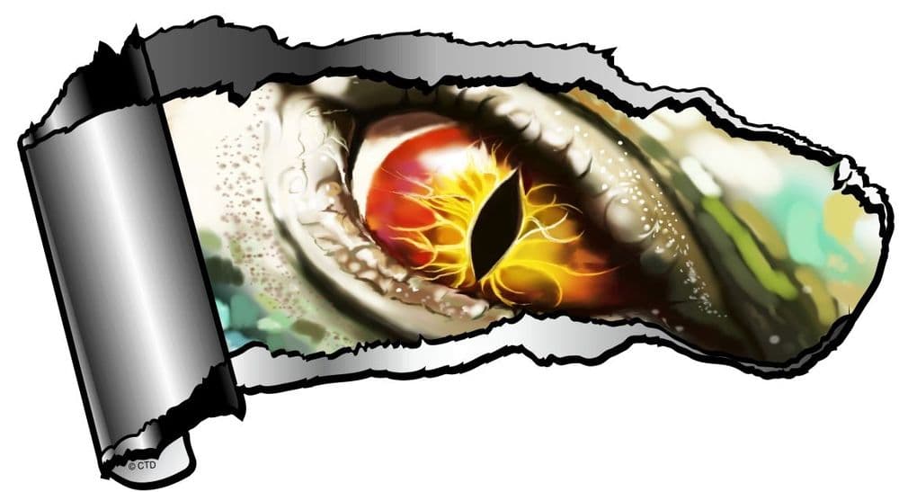 Ripped Open Gash Torn Metal Design With Evil Eye Monster Looking Motif ...