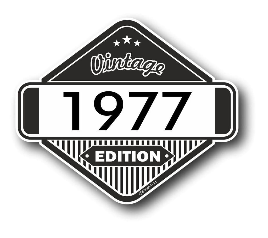 VIntage Edition 1977 Classic Retro Cafe Racer Design External Vinyl Car ...