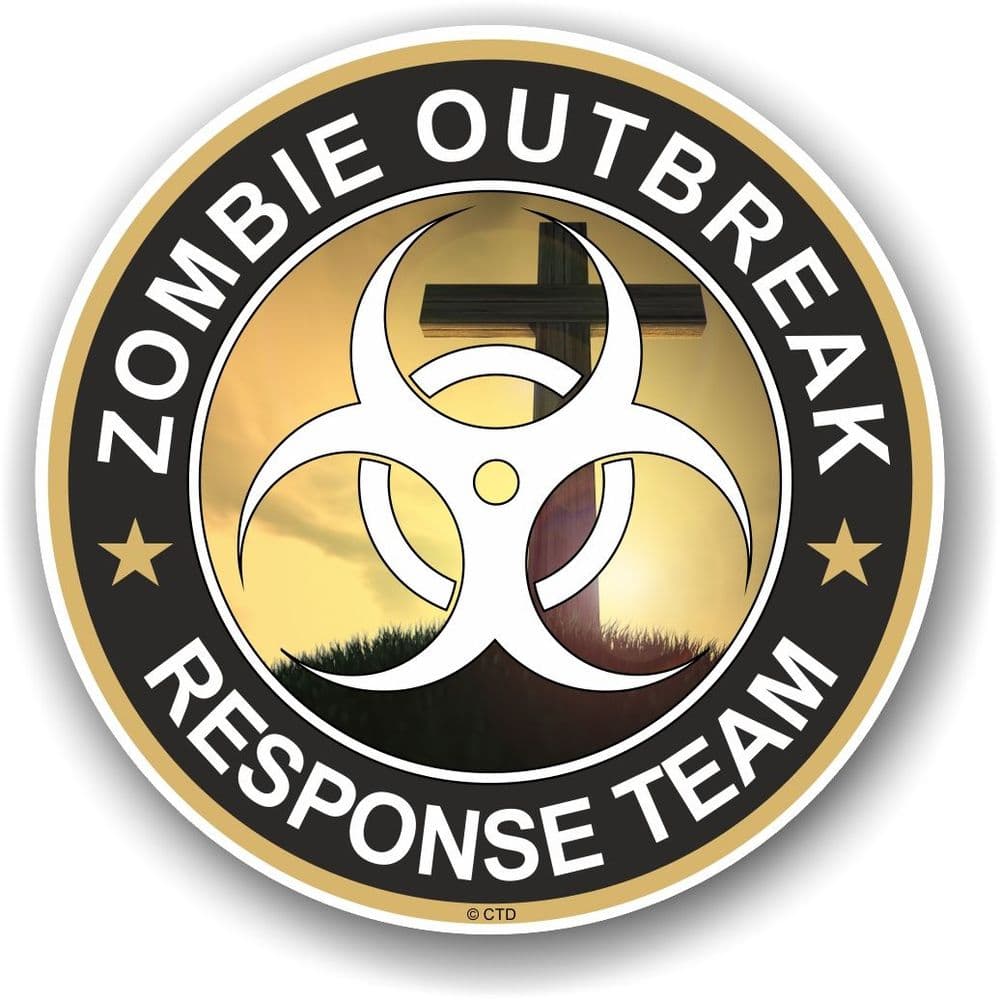 Zombie Outbreak Response Team Design With Crucifix Motif External Vinyl ...