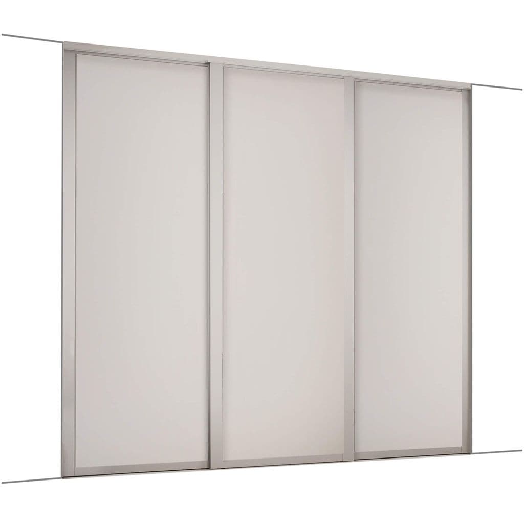 3x 914mm Shaker Cashmere frame and Cashmere panel sliding wardrobe KIT ...